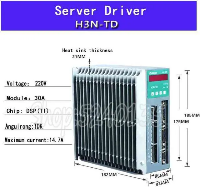 ACSD H3N-TD three-phase 14.8A 1.2KW / 1.5KW AC220V servo motor driver ...