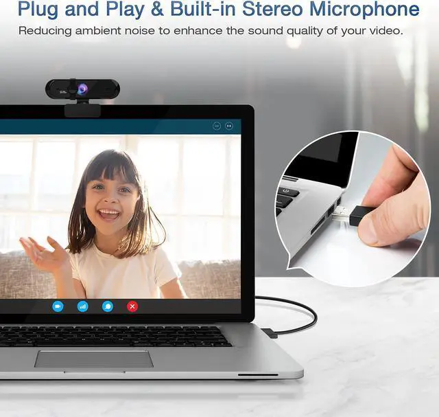 CAMPARK FHD 1080P Webcam USB Streaming Computer Camera ,with Microphone ...