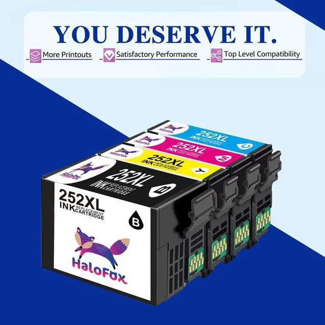 8 PK T252XL 252XL Ink Cartridges for Epson 252 XL BCMY Workforce WF ...