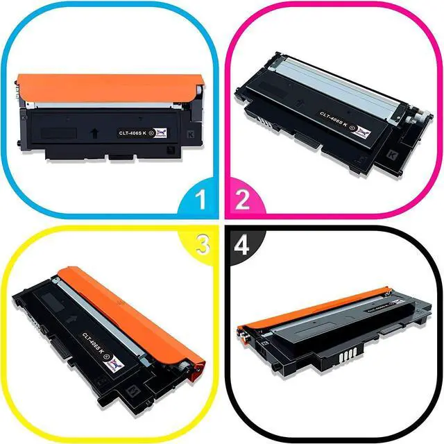 4 pk Color Toner for Samsung CLT-406 K406S C406S M406S Y406S Xpress C410W C460FW - Newegg.com