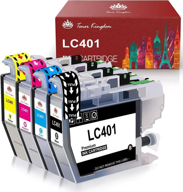 4pk LC401 LC-401 Ink Cartridges for Brother MFC-J1010DW MFC-J1012DW MFC ...