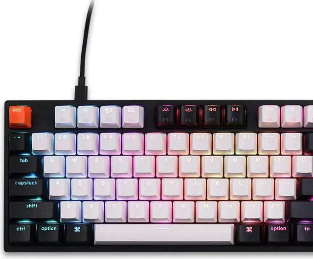 Keychron C1 Mac Layout Wired Mechanical Keyboard, Gateron Blue Switch ...