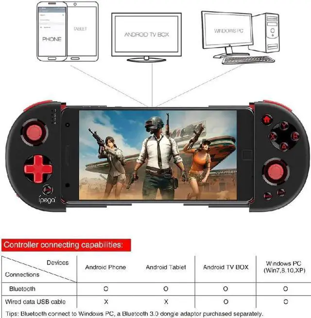PG-9087 Wireless Bluetooth Gamepad PC Joypad Game Controller Joystick ...