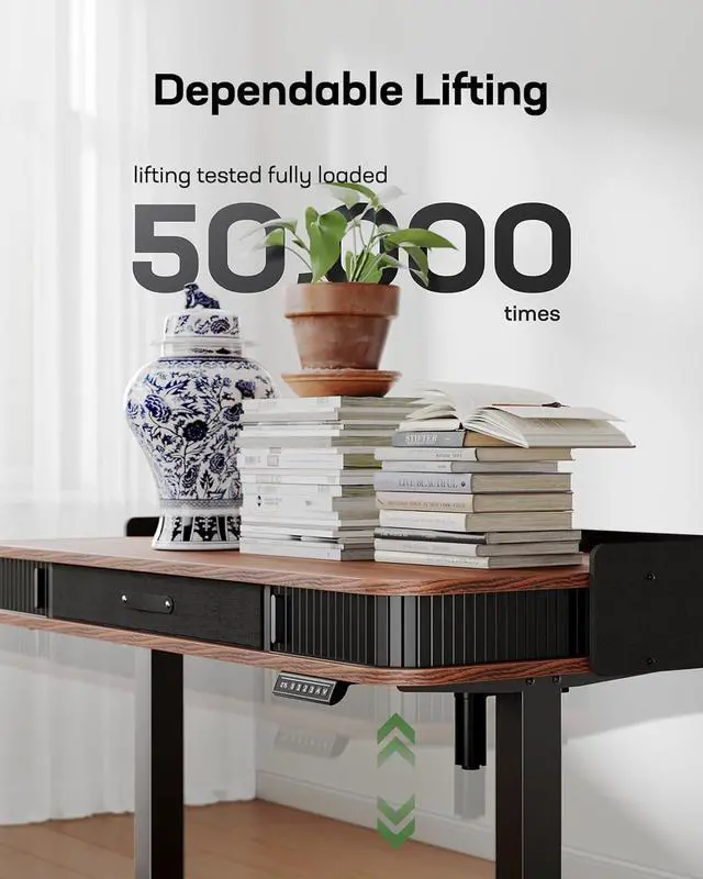 Marsail Electric Standing Desk Whole-Piece Desktop 48 x 24 Inches ...