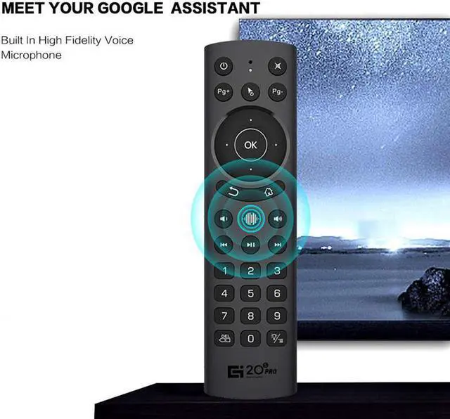 G20S Pro Smart Remote Control Home Air Mouse 2.4G IR Voice Gyroscope ...