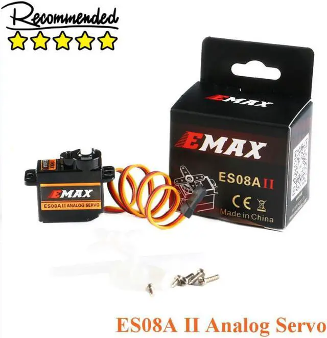 EMAX ES08A II Mini Analog Servo with 9g Plastic Gear Fixed Wing ...
