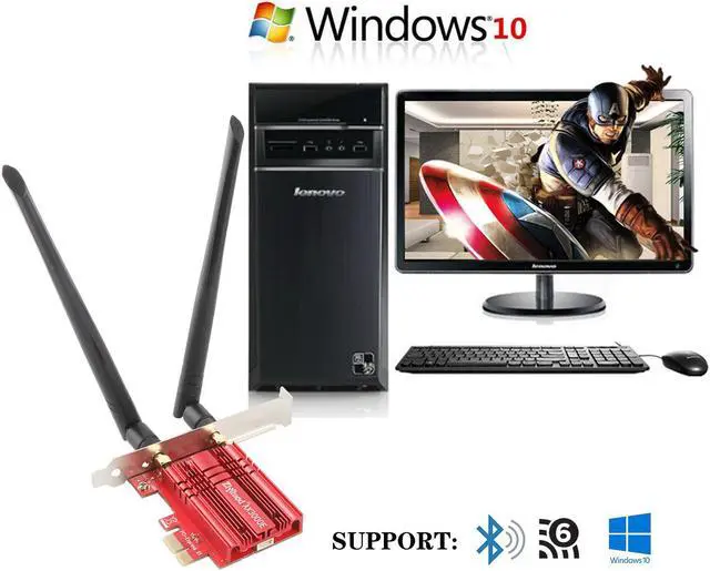Ziyituod PCE-AX3000E WiFi 6E PCI-E Gaming Card Tri-Band (5G&2.4G) with ...