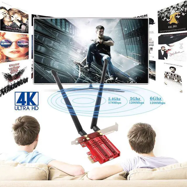 Ziyituod PCE-AX3000E WiFi 6E PCI-E Gaming Card Tri-Band (5G&2.4G) with ...