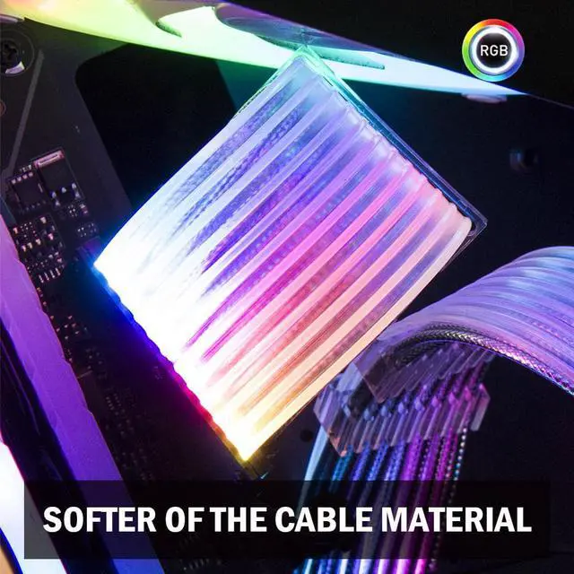 SAMA 2 pcs 8 Pin RGB CPU Extension Cable For PC Case PSU Power ...