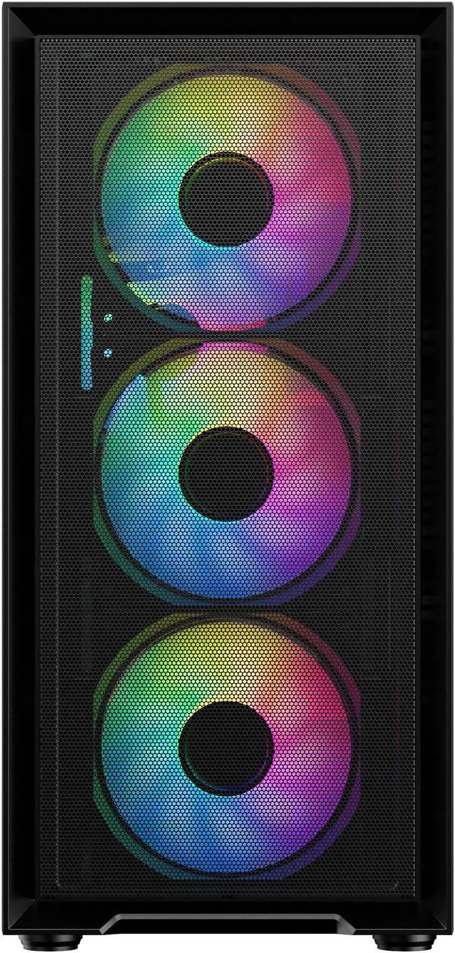 SAMA M203 Black Tempered Glass Micro ATX Mid Tower Gaming Computer Case ...