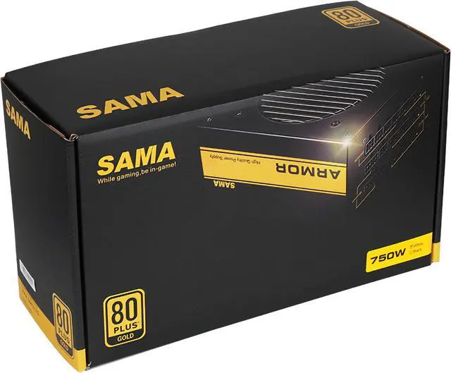 SAMA 550W Power Supply 80+ Gold Certified 12V FDB Fanless & Silent Mode PFC PC PSU ATX Power ...