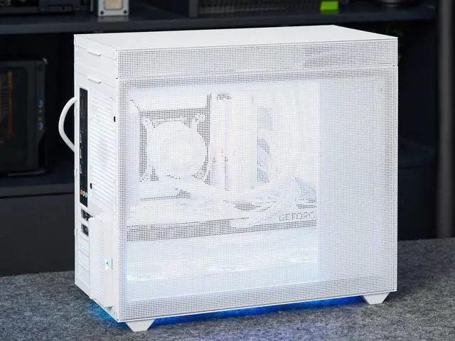 SAMAIM01 Pro White Tempered Glass Micro ATX Mid Tower Gaming Computer ...