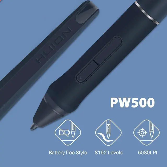 Huion HS611 ,Coral Red Graphics Drawing Tablet 10X6 inch Battery-Free ...