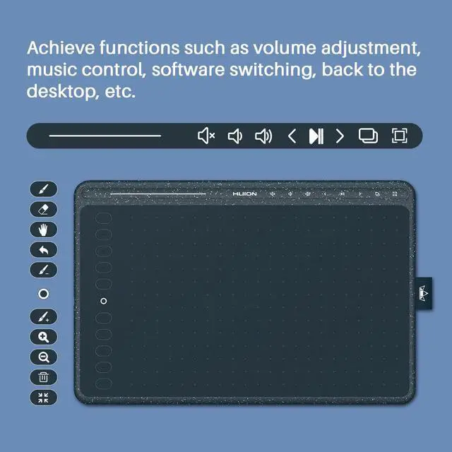 Huion HS611 ,Coral Red Graphics Drawing Tablet 10X6 inch Battery-Free ...