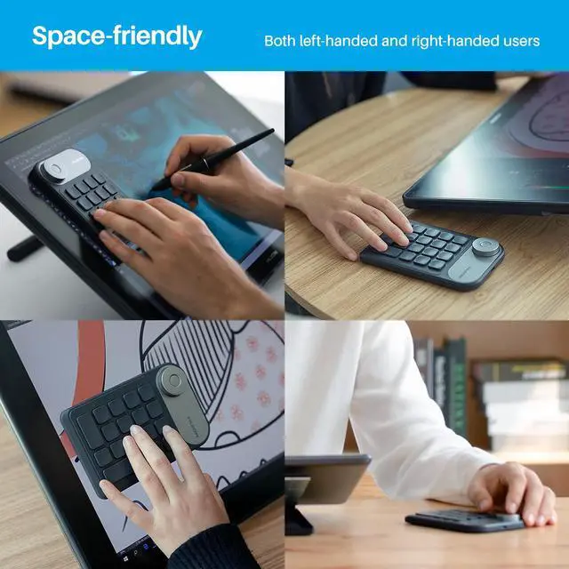 HUION Mini KeyDial KD100 Wireless Express Key Remote Control Shortcut ...