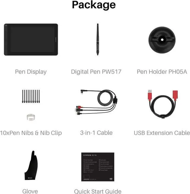 Refurbished: HUION KAMVAS 12 Drawing Tablet With Full-laminated Screen ...