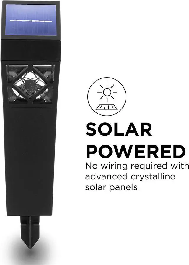 Home Zone Security 8 Pack Solar Outdoor Pathway LED Lights, Charging by ...