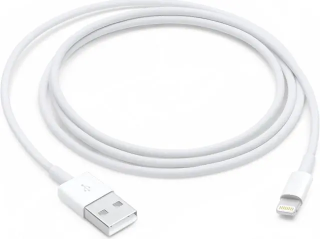 PremiumTech USB-A to 8 Pin Lightning Cable - 3 Feet White Durable ...
