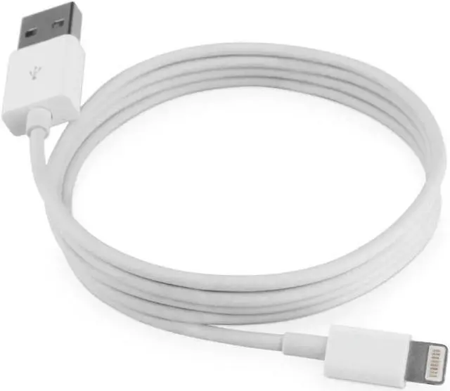 PremiumTech USB-A to 8 Pin Lightning Cable - 3 Feet White Durable ...