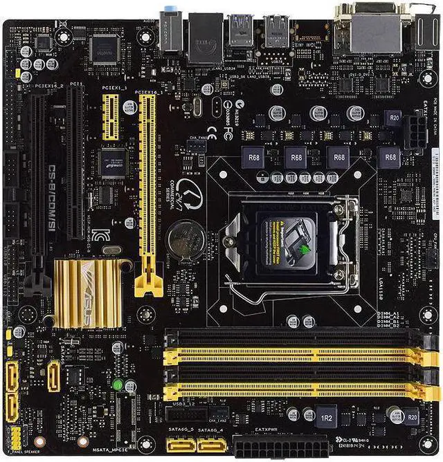 ASUS CS-B/CDM/SI LGA 1150 Intel Q87 Desktop Gaming Motherboard DDR3 ...