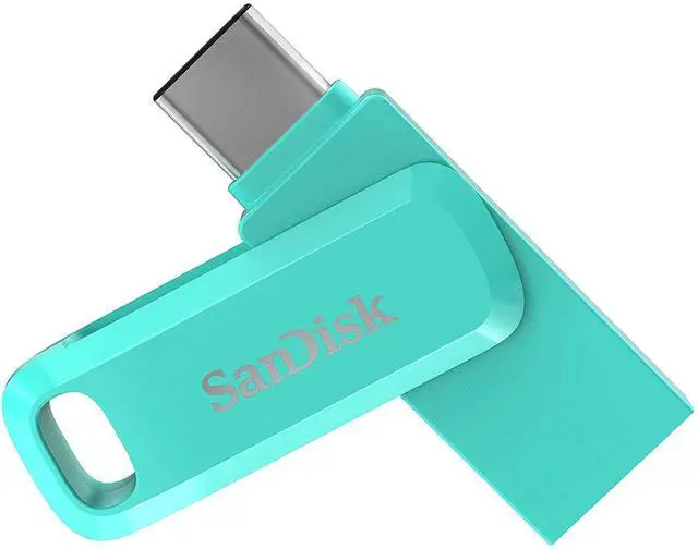 SanDisk 256GB Ultra Dual Drive Go USB Type-C & Type-A Tiffany Green ...