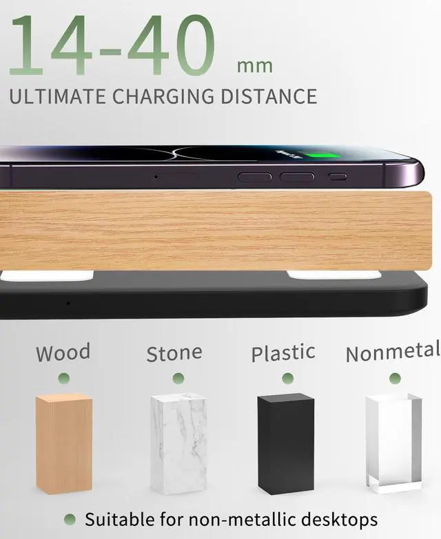 JiffyPoint Invisible Wireless Charger for iPhone15/14/13/12/Wireless ...