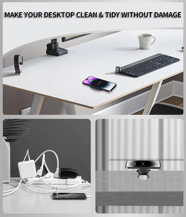 JiffyPoint Invisible Wireless Charger for iPhone15/14/13/12/Wireless ...
