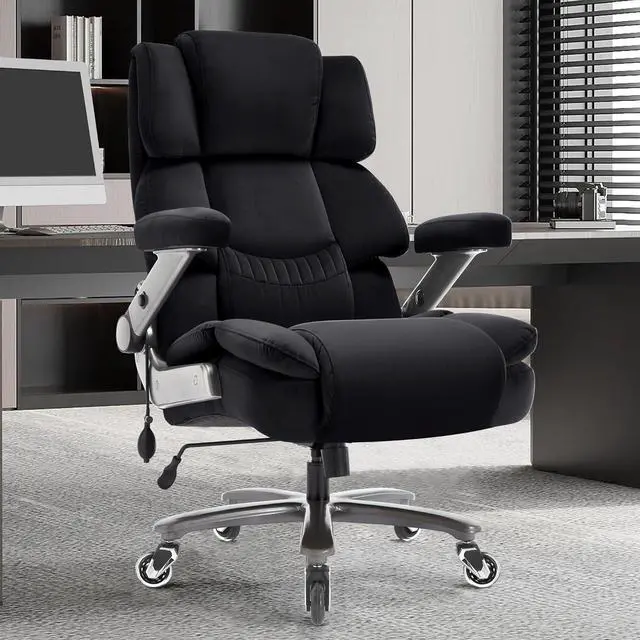 Big and Tall Office Chair 500lbs- Fabric High Back Executive Computer ...