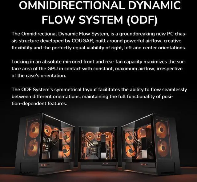 COUGAR OmnyX - Mid Tower, Panoramic PC Case, Maximum Airflow ...