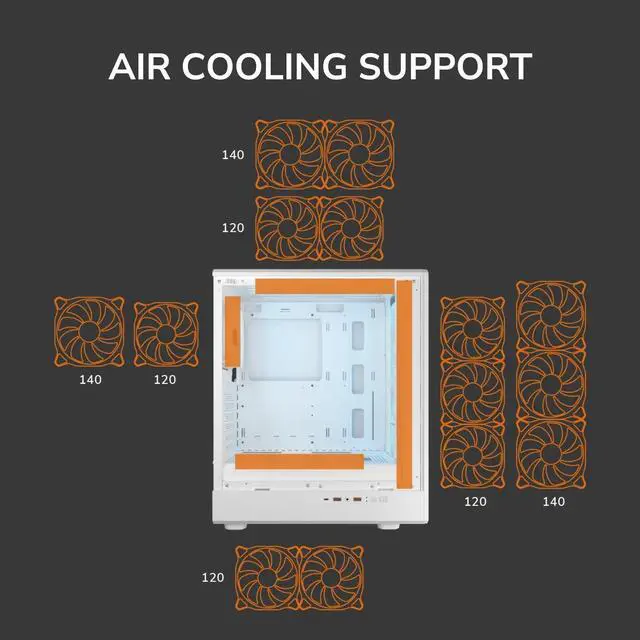 COUGAR Airface Pure Pro - Mid Tower ATX PC CASE, 320mm GPU Compatible ...