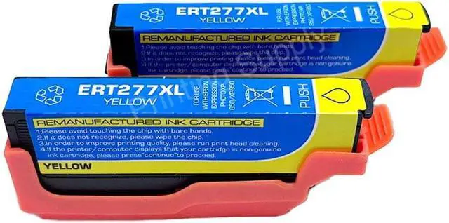2 Pack High Yield Yellow Ink Cartridge For Epson 277XL Compatible with ...
