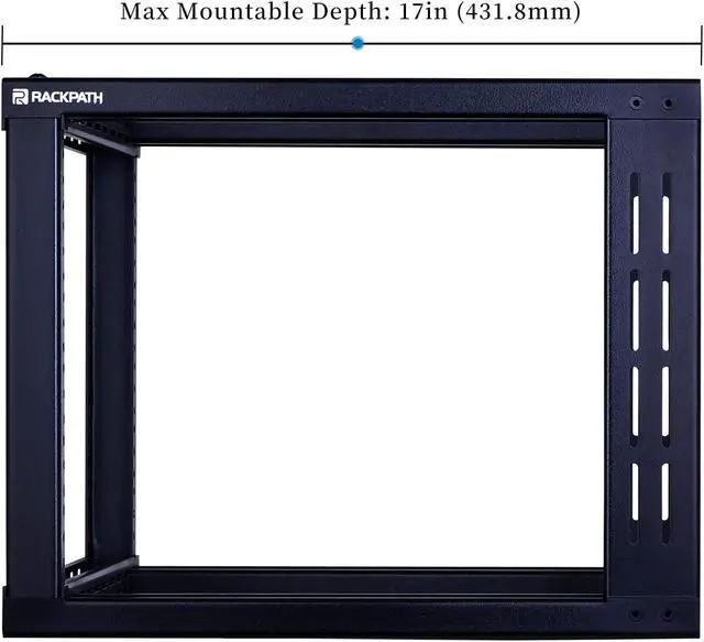 RackPath 6U Wall Mount Rack Open Frame 19in Server Equipment Rack Heavy ...