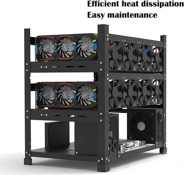 XIANXIAN Mining Rig Frame 12 GPU, Open Air Mining Rig Frame Mining Case ...
