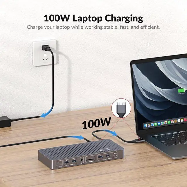 AV Access KVM Switch Docking Station for MacBook, USB-C KVM Switch 2 ...