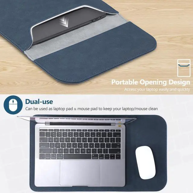 HYZUO 13.3-14 Inch Laptop Sleeve for MacBook Pro 14 M5/M4/M3/M2/M1 Pro ...