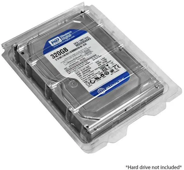 Plastic ESD Clamshell Case for 3.5" Internal Hard Drives (3.5" 10 Pack ...