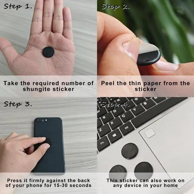 Protection Shungite Stickers 5 pcs for Cell Phone Case Tablet Laptop ...