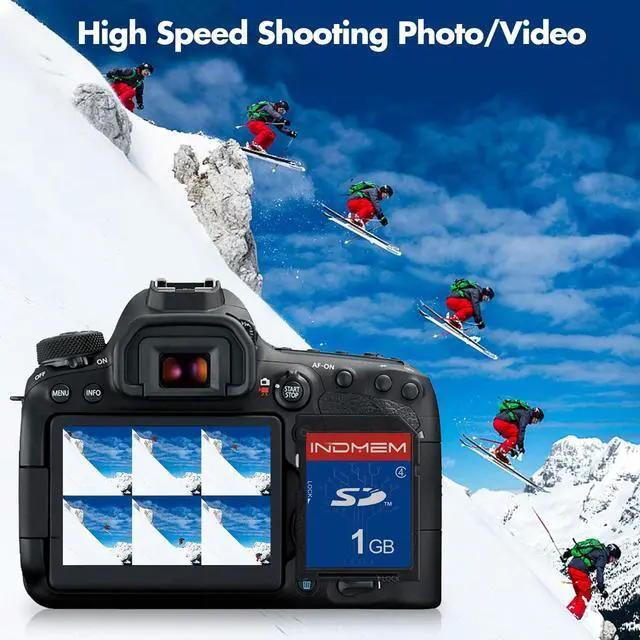 SD Card 1GB, 5 Pack SD Card Class 4 Flash Memory Card MLC Stanard ...