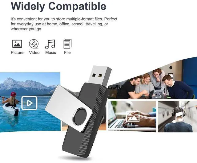 Aiibe 128GB USB Flash Drive 5 Pack Flash Drive 128GB Thumb Drive USB ...