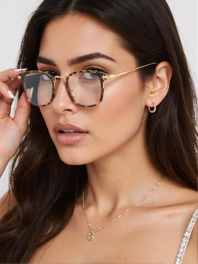 Cyxus TR90+Metal Blue Light Glasses Women Men Square Large Frame ...