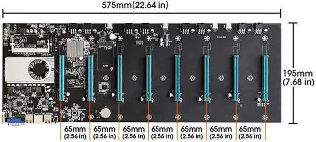 BTC-T37/BTC-S37/BTC-D37 Miner motherboard Expandable port 8 * PCIE 16X ...