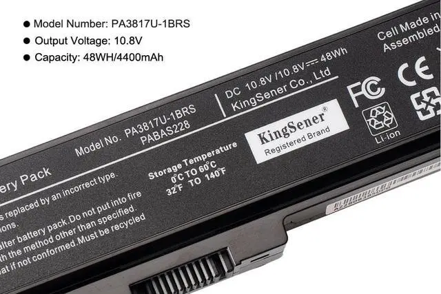 KingSener PA3817U-1BRS PA3817U Battery For Toshiba Satellite A660 C640 ...