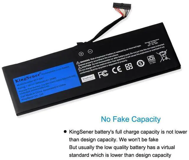 KingSener BTY-M47 Laptop Battery for MSI GS40 GS43 GS43VR 6RE GS40 6QE 2ICP5/73/95-2 MS-14A3 MS ...