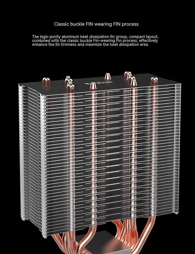 CPU Cooler SRGB,Air Cooler,73.6CFM,6 Copper Heatpipes SRGB Sync PC Dual ...