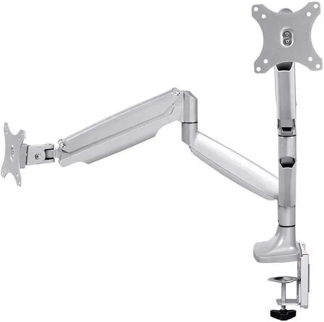 Monoprice Dual Arm Adjustable Gas Spring Desk Mount - Silver For 15 to ...
