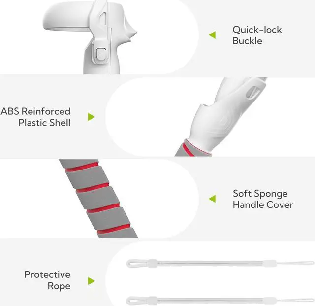 ZYBER Handle Attachment for Oculus Quest 2 Controller Grips ,VR Golf ...