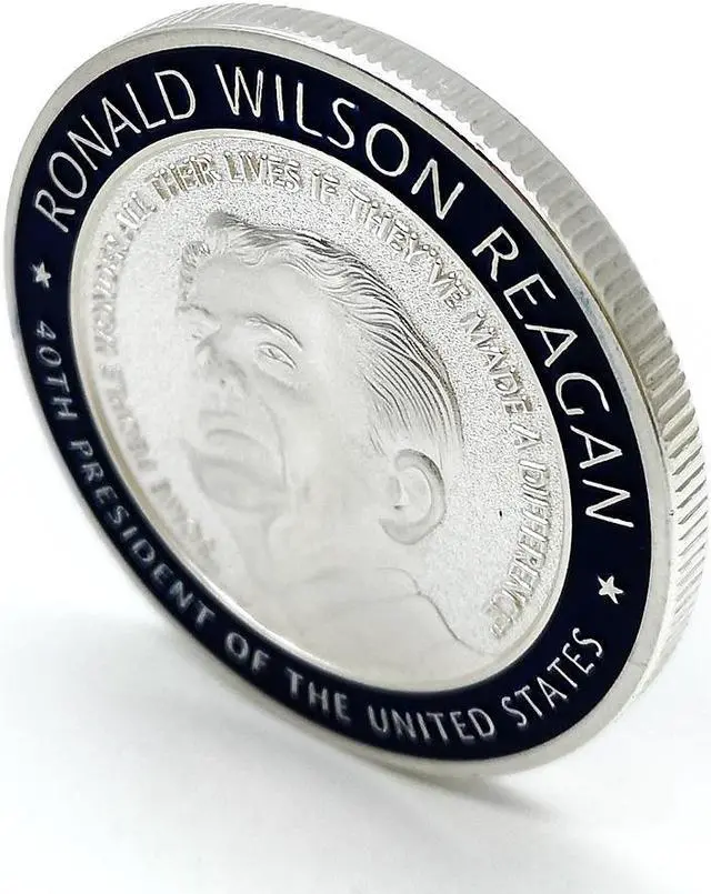 US 40TH President Ronald Wilson Reagan Souvenir Coins Badge Challenge ...