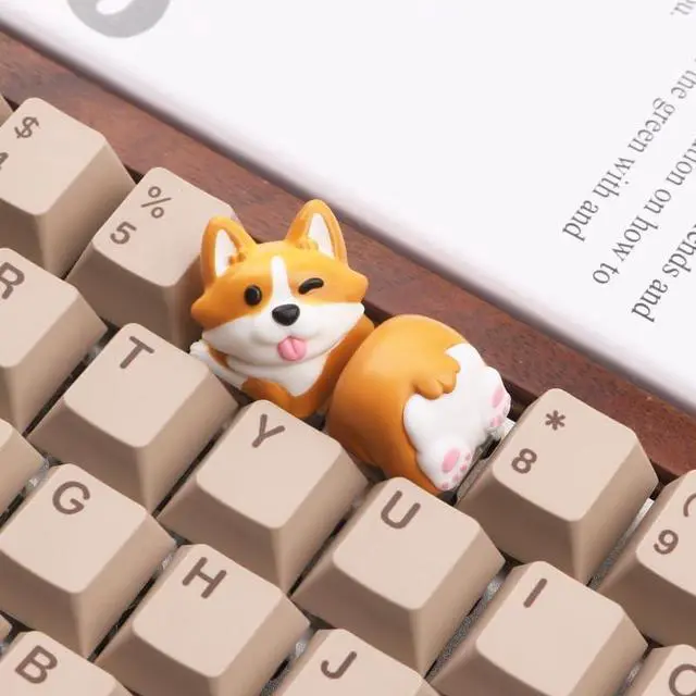 Cute Keycaps,Corgi Dog Custom Keycaps Set for Cherry MX Switches Mechanical Gaming Keyboard ...