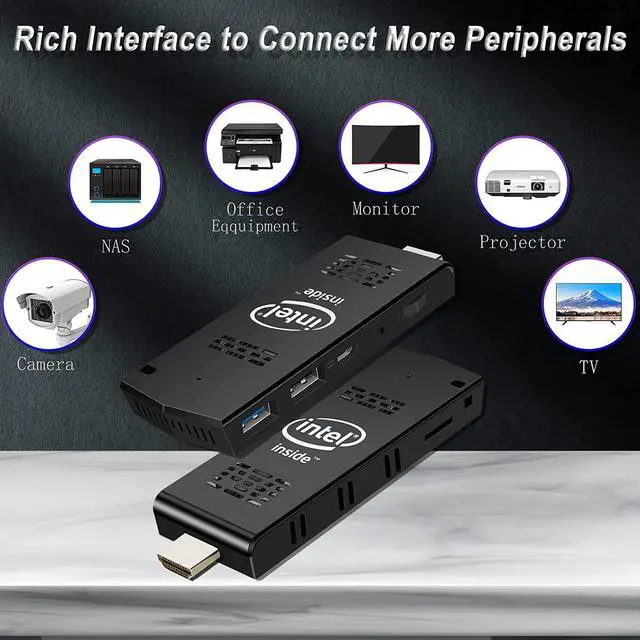 PC Stick Mini PC Stick with Intel Atom Z8350 & Windows 10 Pro,Mini PC ...
