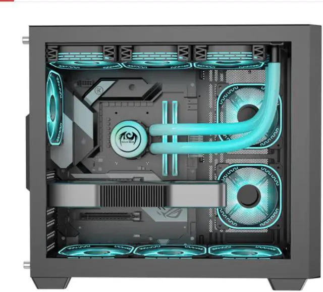 Micro ATX Case, Mini-ITX Gaming PC Case 2 Tempered Glass Panels & Front ...